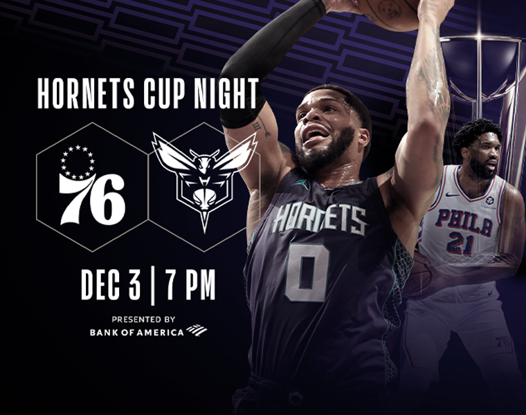 Charlotte Hornets vs Philadelphia 76ers | Spectrum Center Charlotte